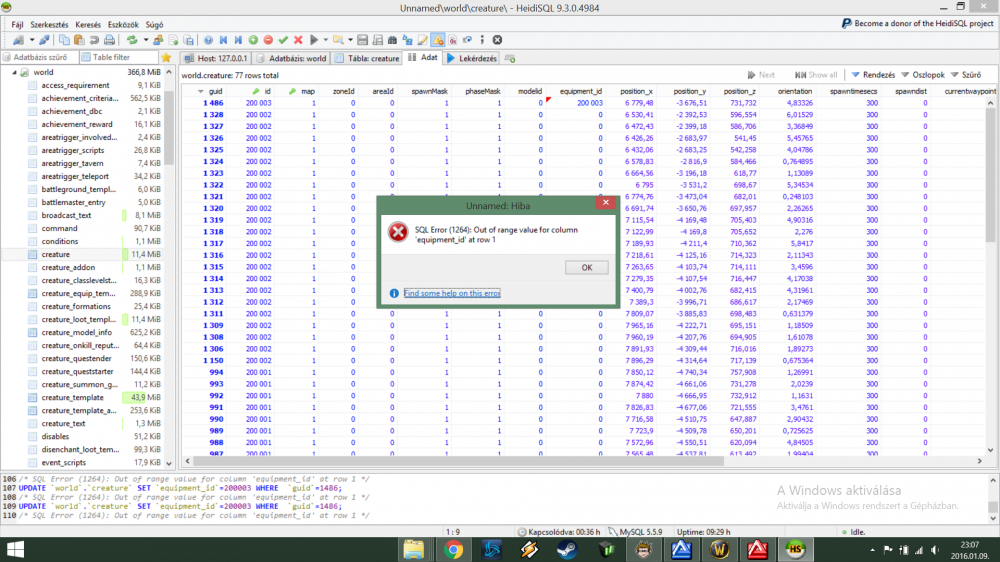  SOLVED INVALID SQL Error 1264 Out Of Range Value For Column