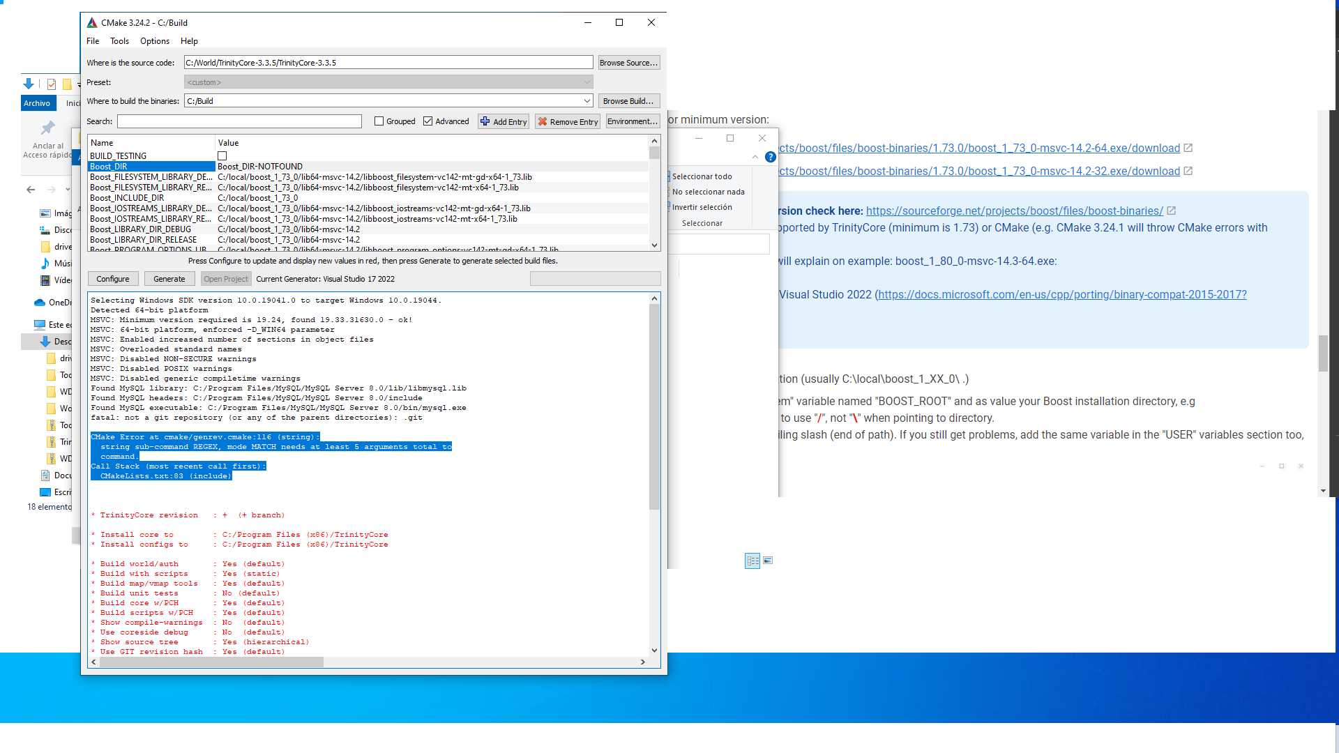 Cmake Error 116 string Help And Support TrinityCore